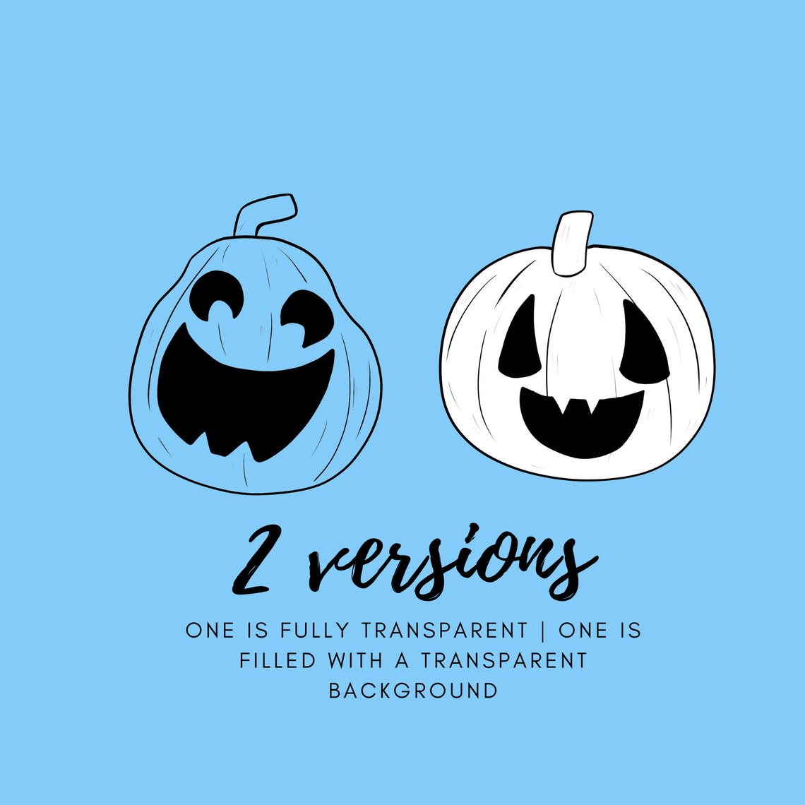 Halloween Clip Art Pumpkin Doodle Clipart Jack O Lantern | Etsy