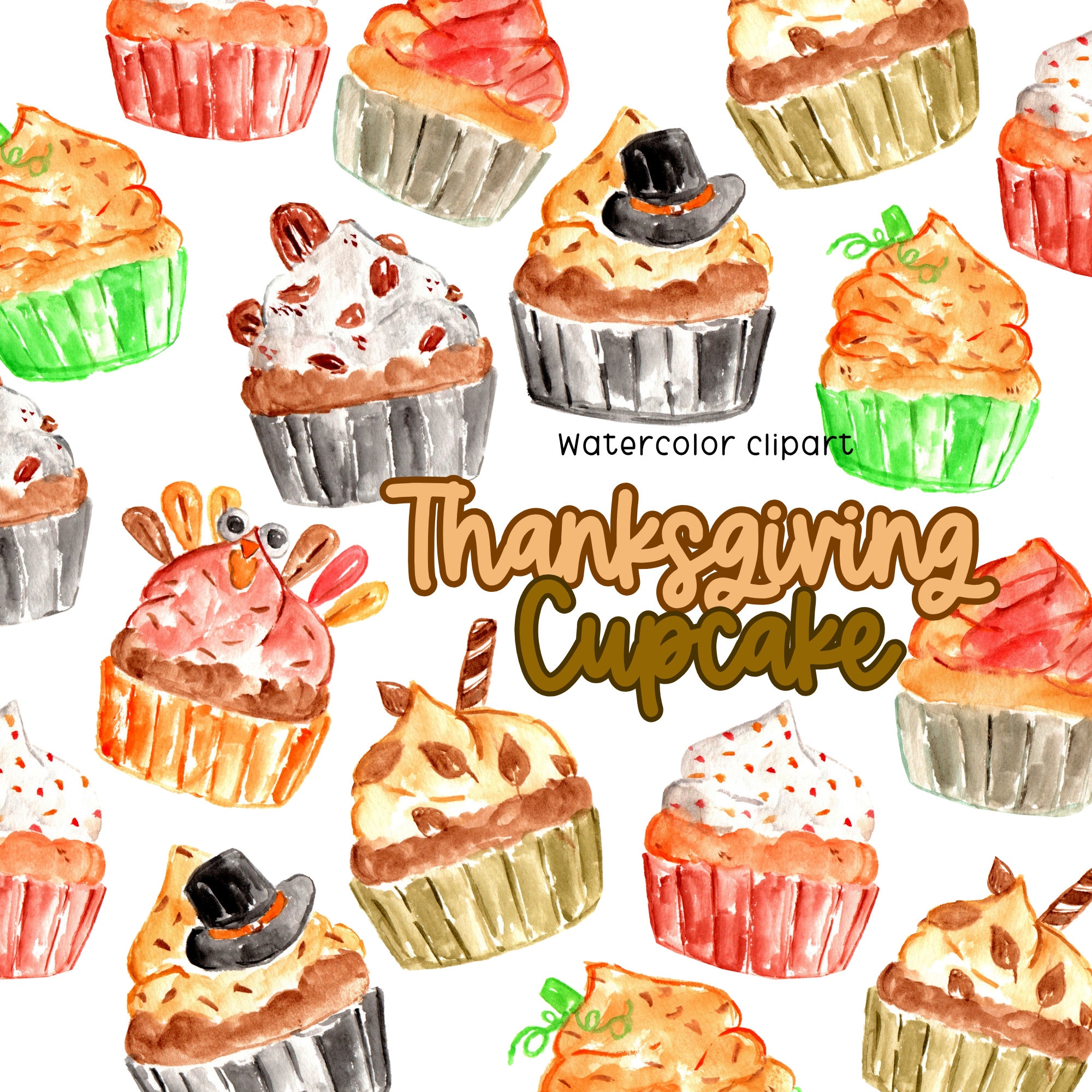 Thanksgiving Cupcake Clipart
