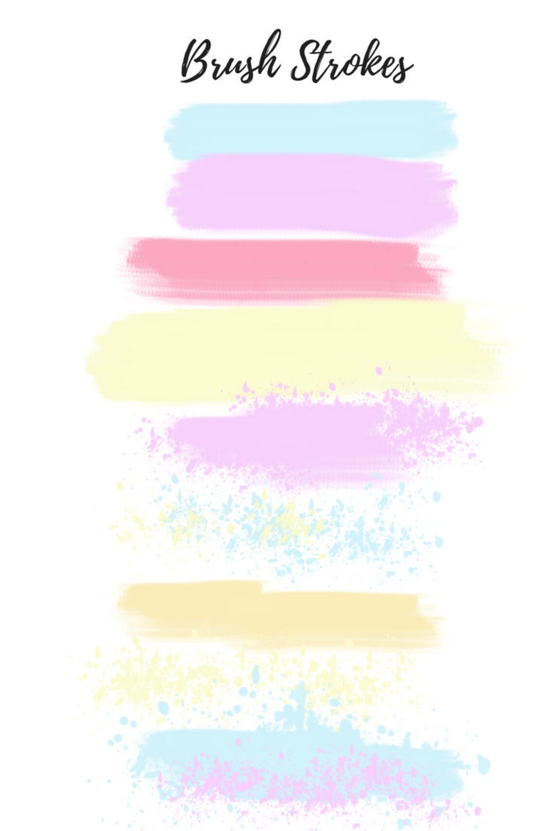 Brush Stroke Clip Art Paint Splatter Ink Blob Clip Art | Etsy