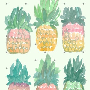 Watercolor Tropical Pineapple Clipart, Fruit Graphics in Png Format ...