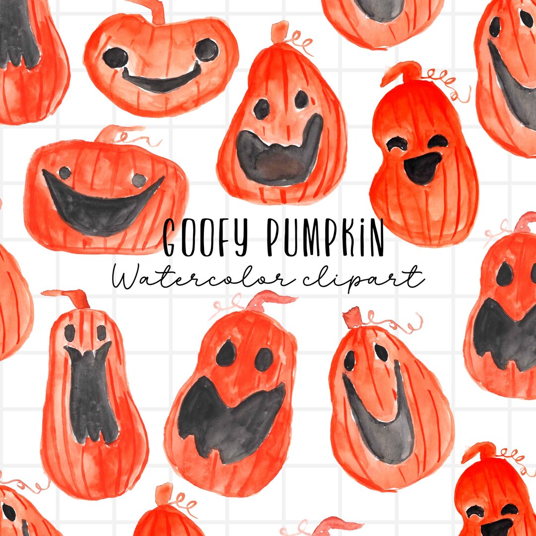 Halloween Clipart - Jackolantern - Watercolor Pumpkins - Halloween ...
