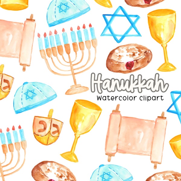 Watercolor Hanukkah - Etsy