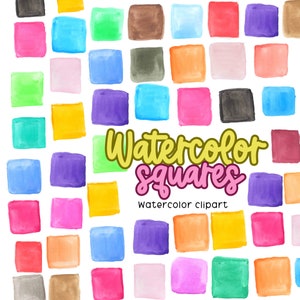 Watercolor Clip Art - Shape Clip Art - Watercolor Shapes - Commercial ...