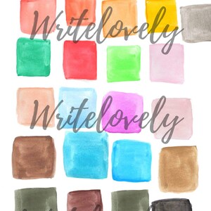 Watercolor Clip Art - Shape Clip Art - Watercolor Shapes - Commercial ...