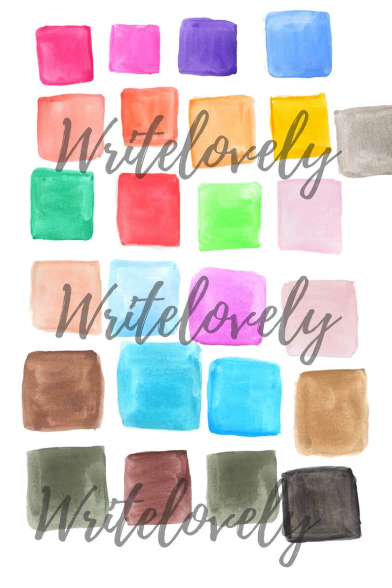 Watercolor Clip Art - Shape Clip Art - Watercolor Shapes - Commercial ...