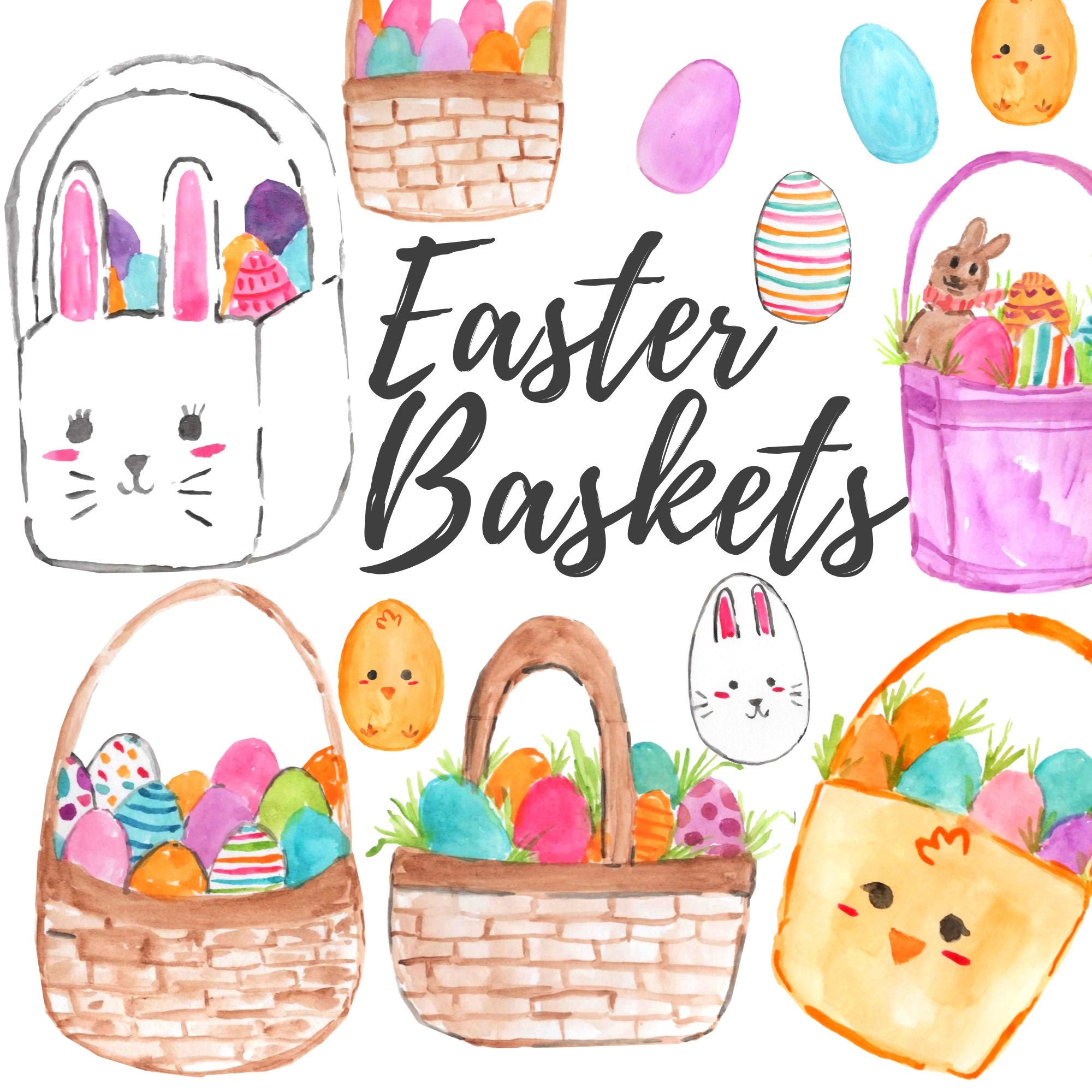 Easter Egg Basket Clip Art