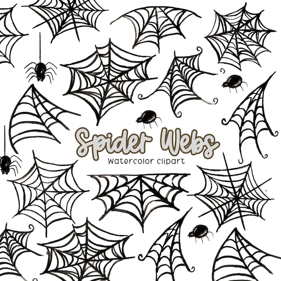 Halloween Spider Webs Clip Art