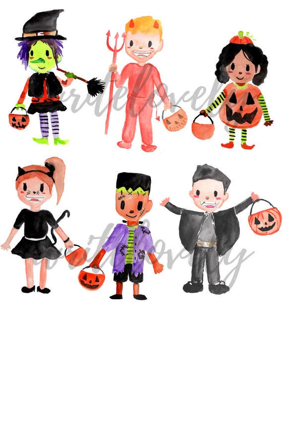 Kids Halloween Costume Clipart