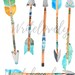 Watercolor Arrow Clipart - Tribal Illustration - Boho Graphics - Tribal ...