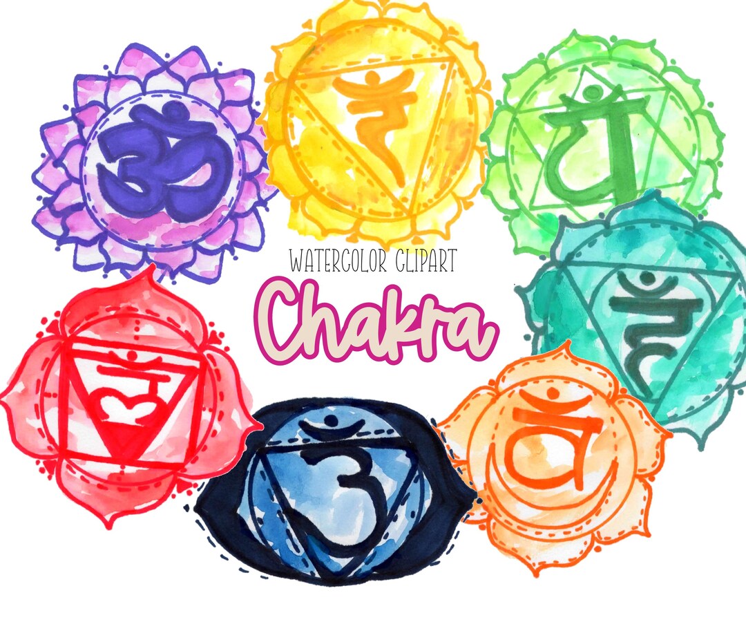 Watercolor Clip Art - Chakra Clip Art - Rainbow Clip Art - Zen Clip Art ...