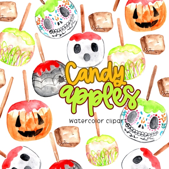 Halloween Candy Apple Clipart