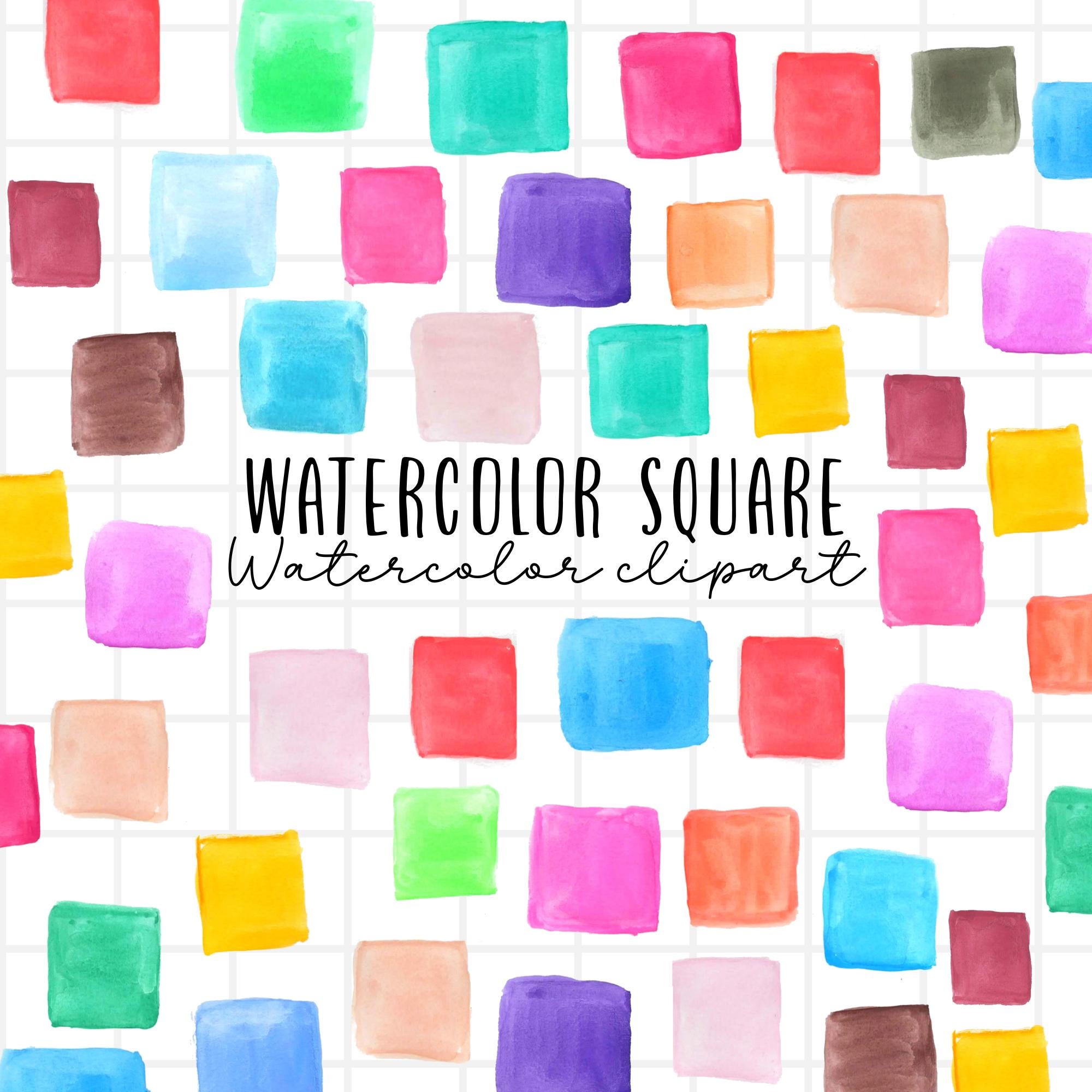 Watercolor Clip Art - Shape Clip Art - Watercolor Shapes - Commercial ...