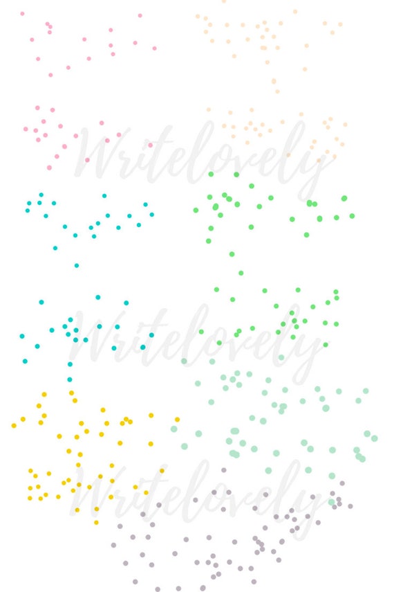 Blue Confetti Border