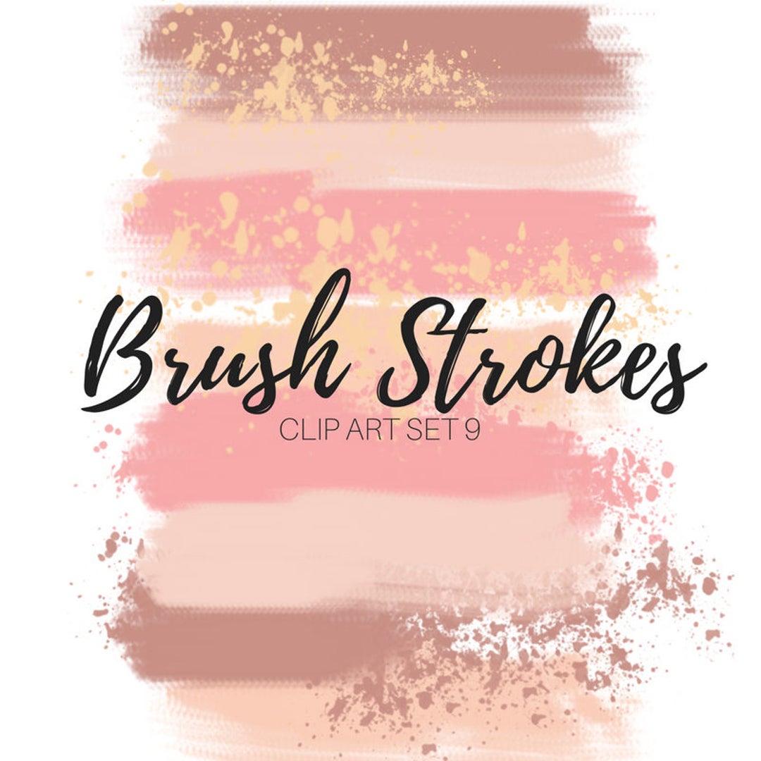 Pink Brush Stroke Clip Art - Pink Ink Blob Clip Art - Paint Blob Clip ...