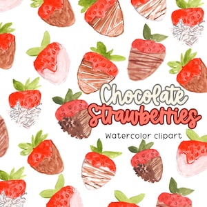 Watercolor Chocolate Dipped Strawberries, Valentines Day Treats Dessert ...