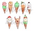 Watercolor Clipart Christmas Clipart, Ice Cream, Christmas Treats ...