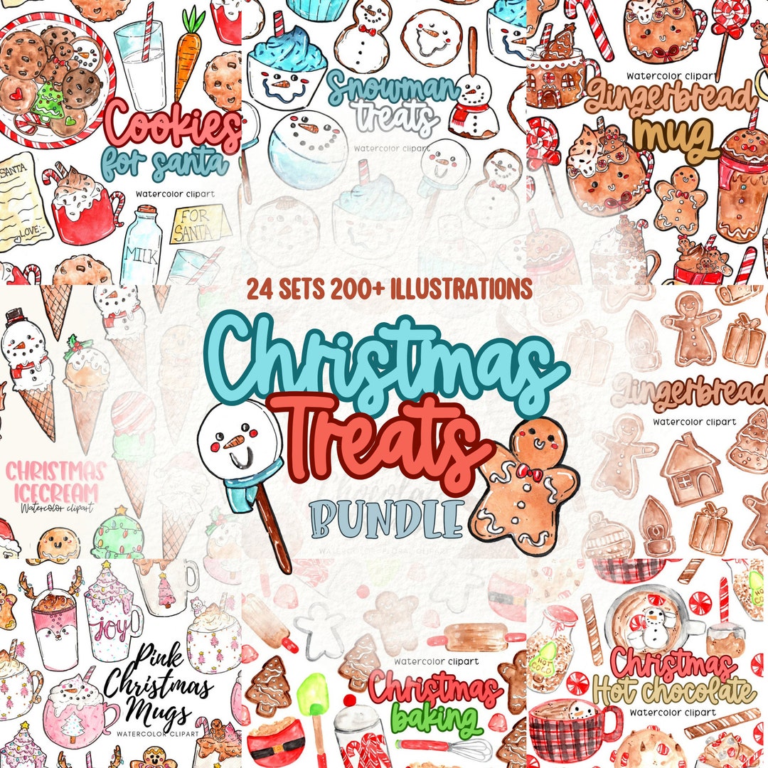 Christmas Clipart Bundle, Large Clipart Bundle, Holiday Clipart ...