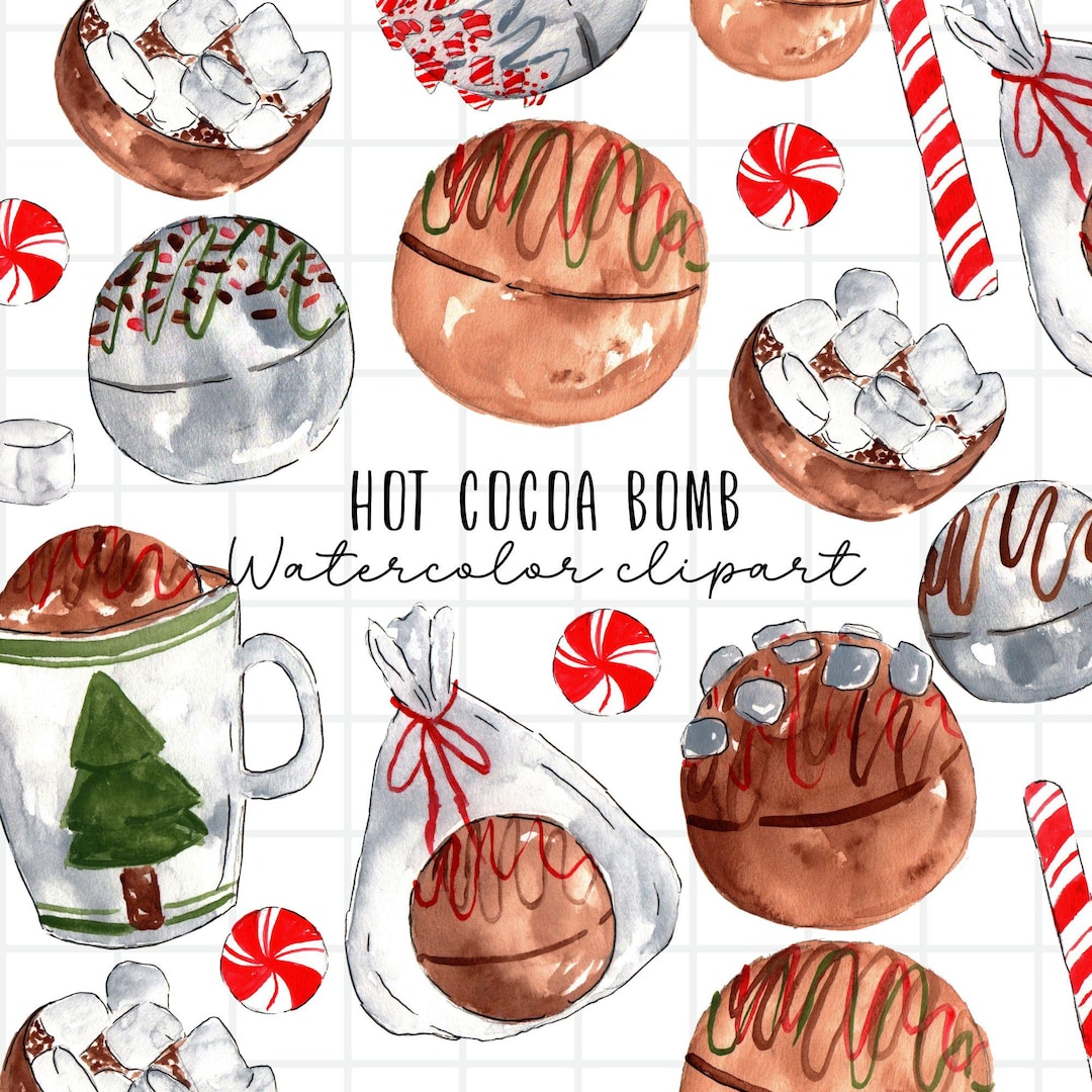 Hot Chocolate Bomb Clip Art - Christmas Clipart -hot Coco Bomb ...