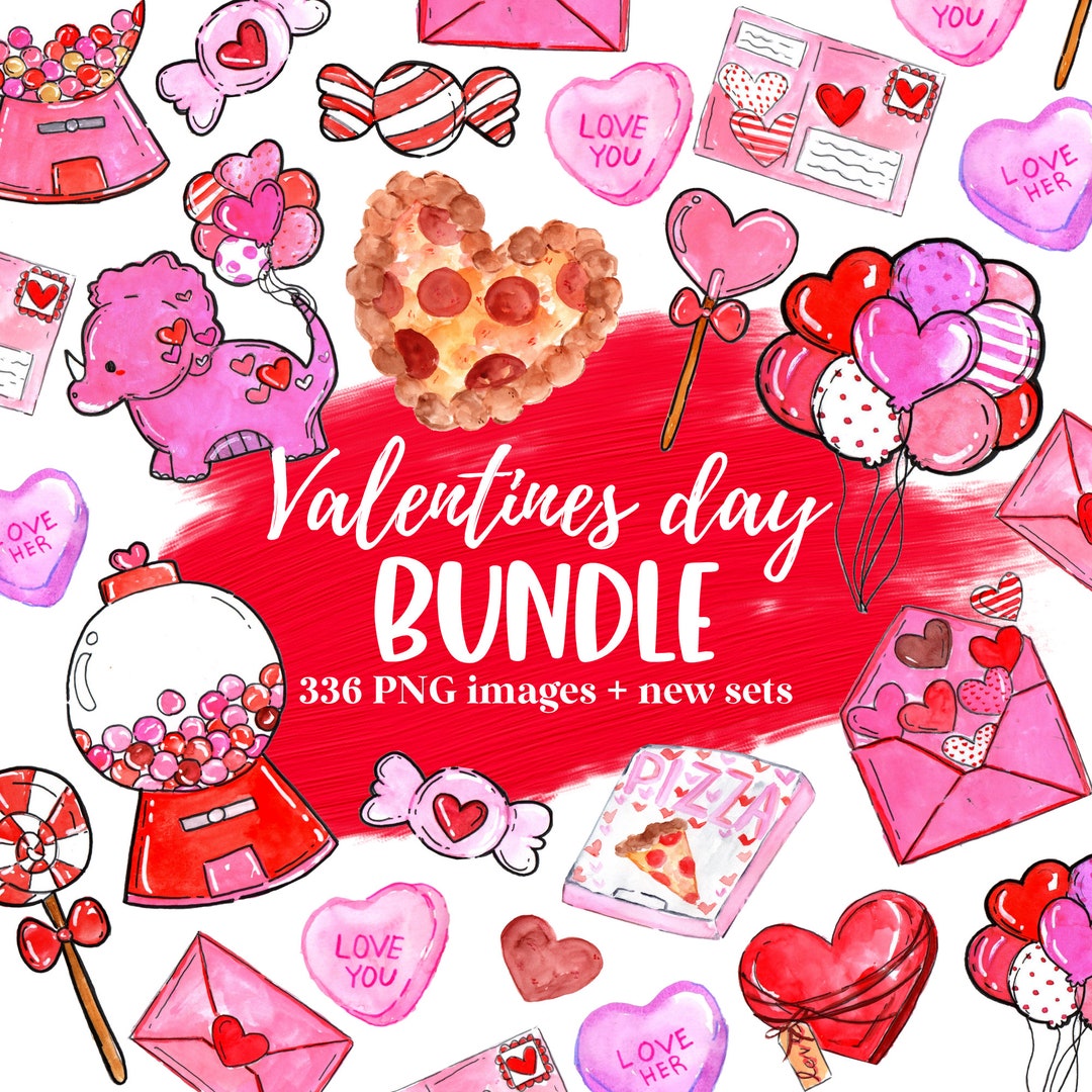 Large Valentines Day Clipart Bundle - Etsy