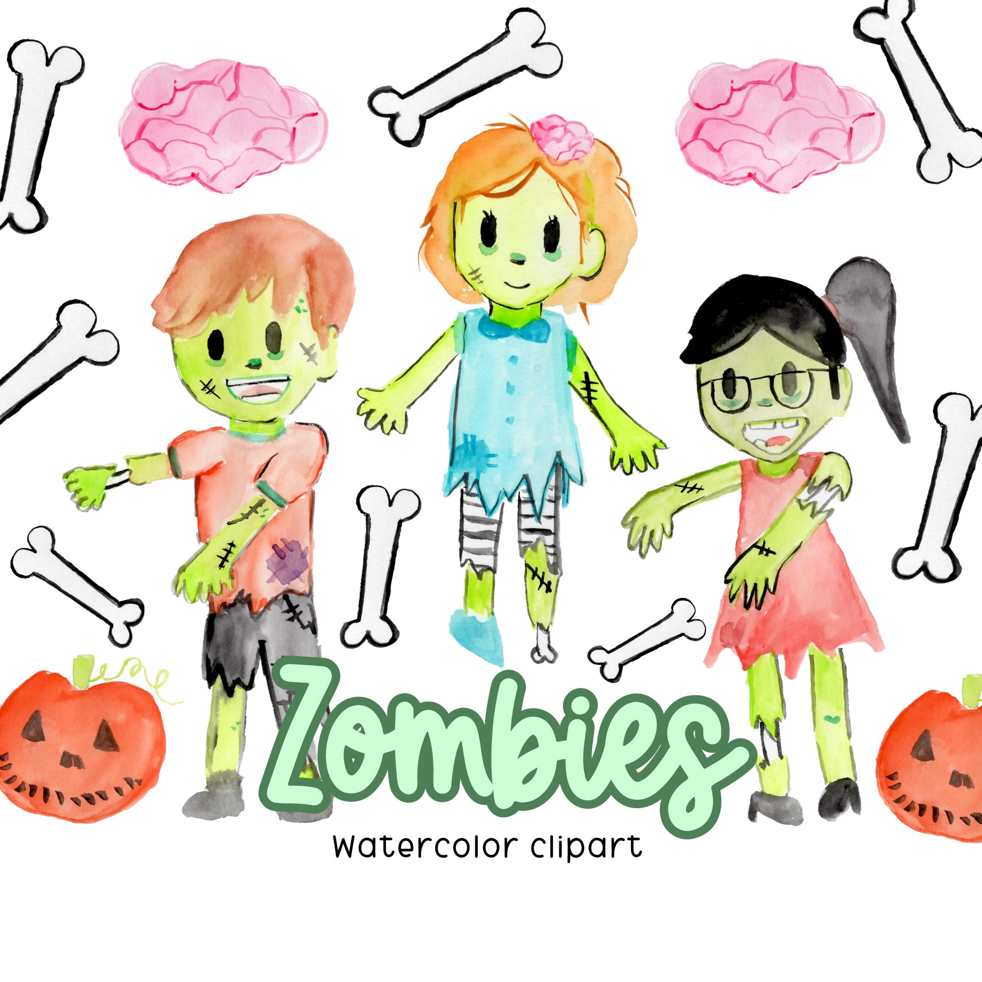 Cute Cartoon Zombies For Kids