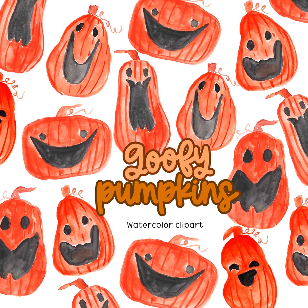 Halloween Clipart Jackolantern Watercolor Pumpkins Halloween Instant ...