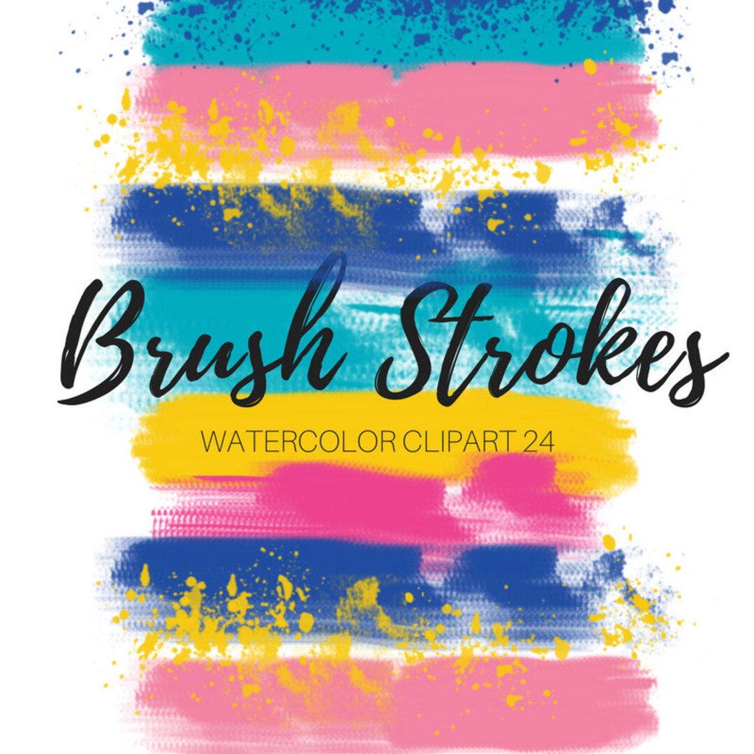 Ink Splat Clip Art - Paint Splatter Clip Art - Brush Stroke Clip Art ...