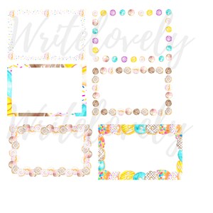 Watercolor Clip Art Frame - Donut Border - Doodle Frames Commercial Use ...