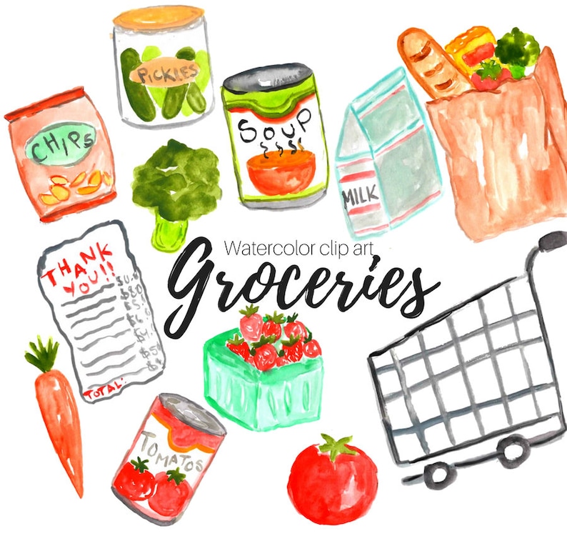 Grocery Items Clipart