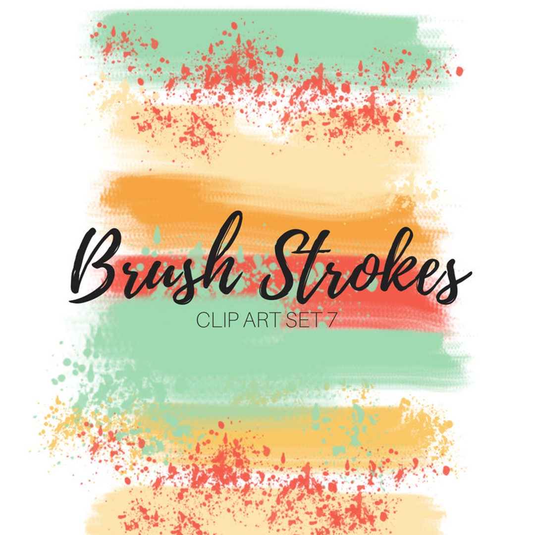 Paint Blobs Clip Art - Brush Stroke Clip Art - Ink Splatter Clip Art ...