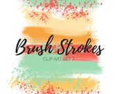 Paint Blobs Clip Art Brush Stroke Clip Art Ink Splatter - Etsy
