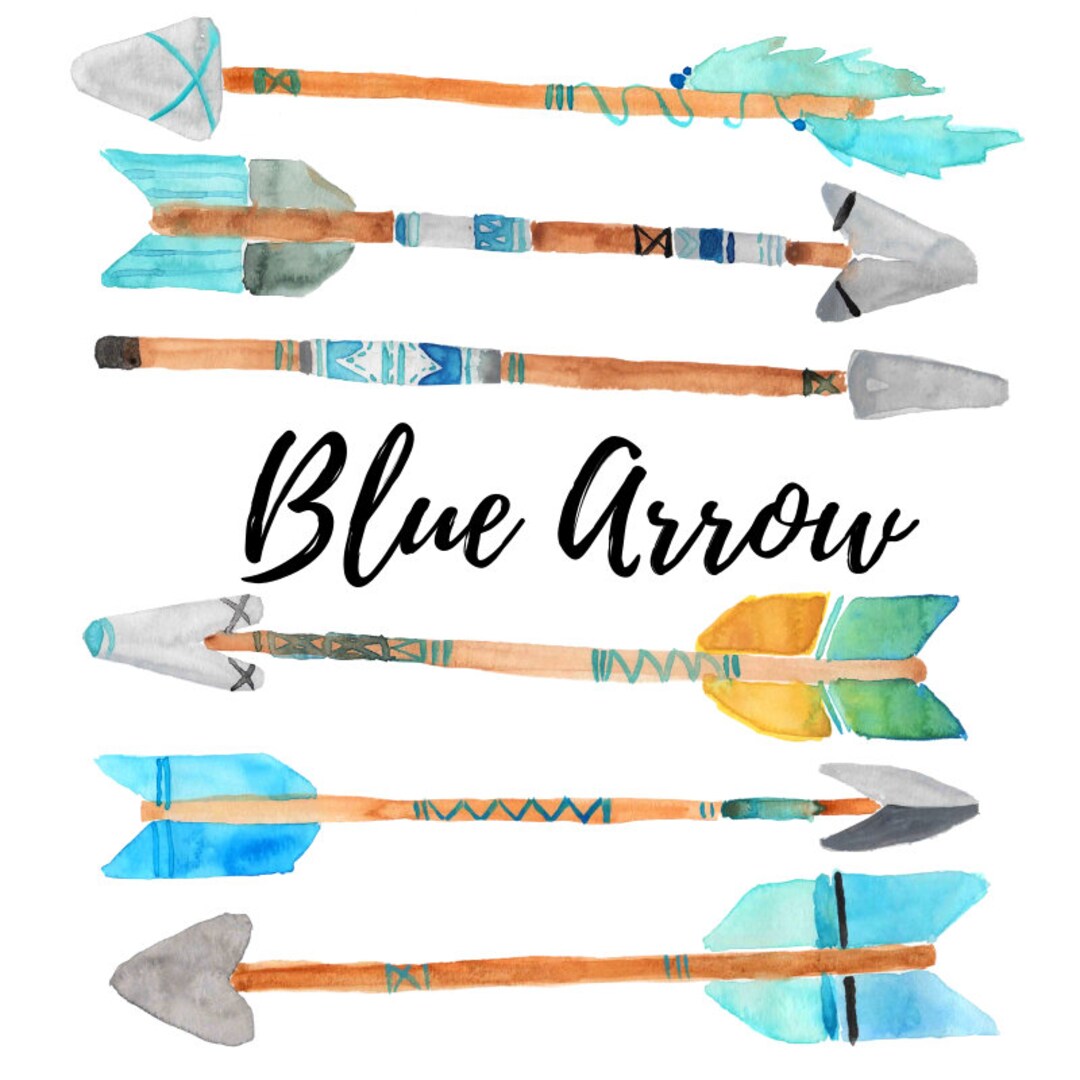 Watercolor Arrow Clipart - Tribal Illustration - Boho Graphics - Tribal ...