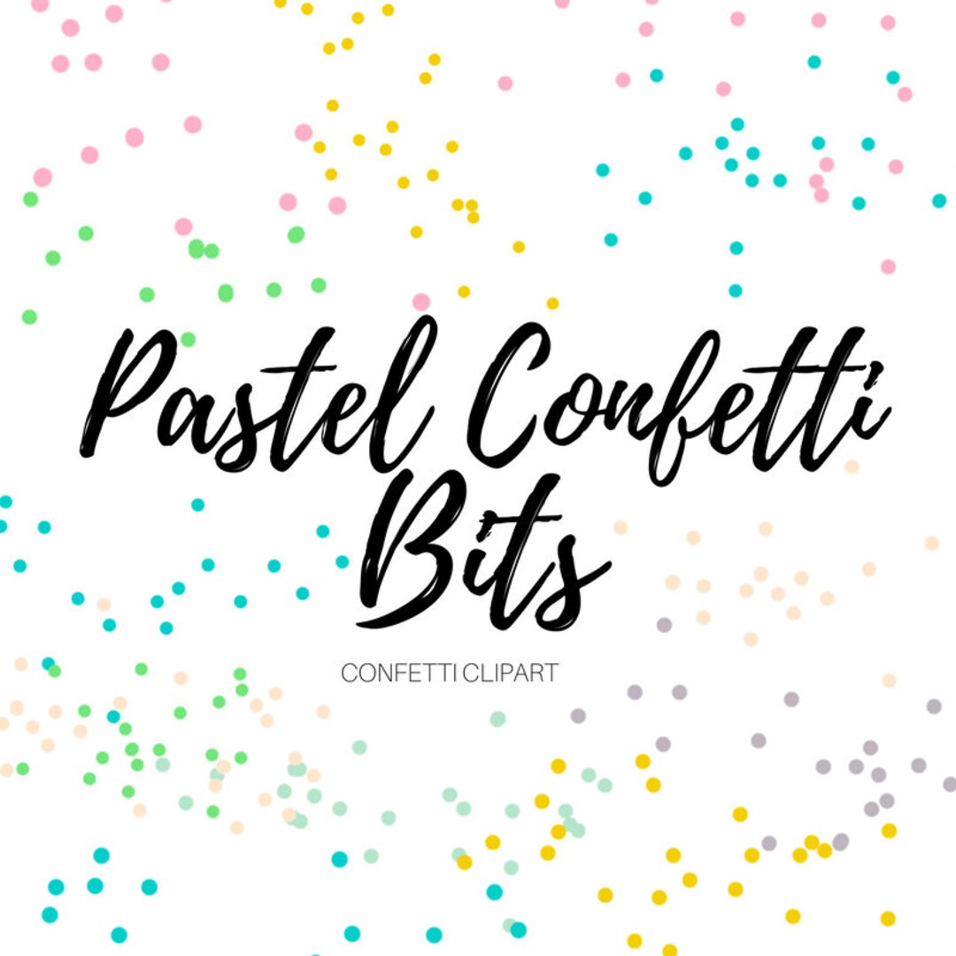 Pastel Confetti Border Clipart Sprinkle Pink Green Blue - Etsy