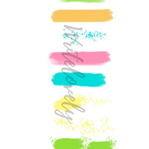 Brush Stroke Clipart - Paint Blob Clipart - Paint Splatter Clipart ...