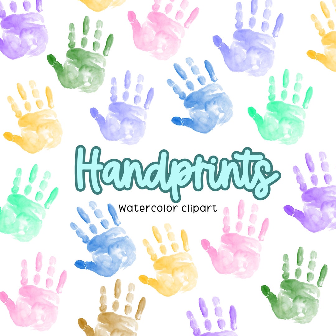 Hand Print Border Clip Art