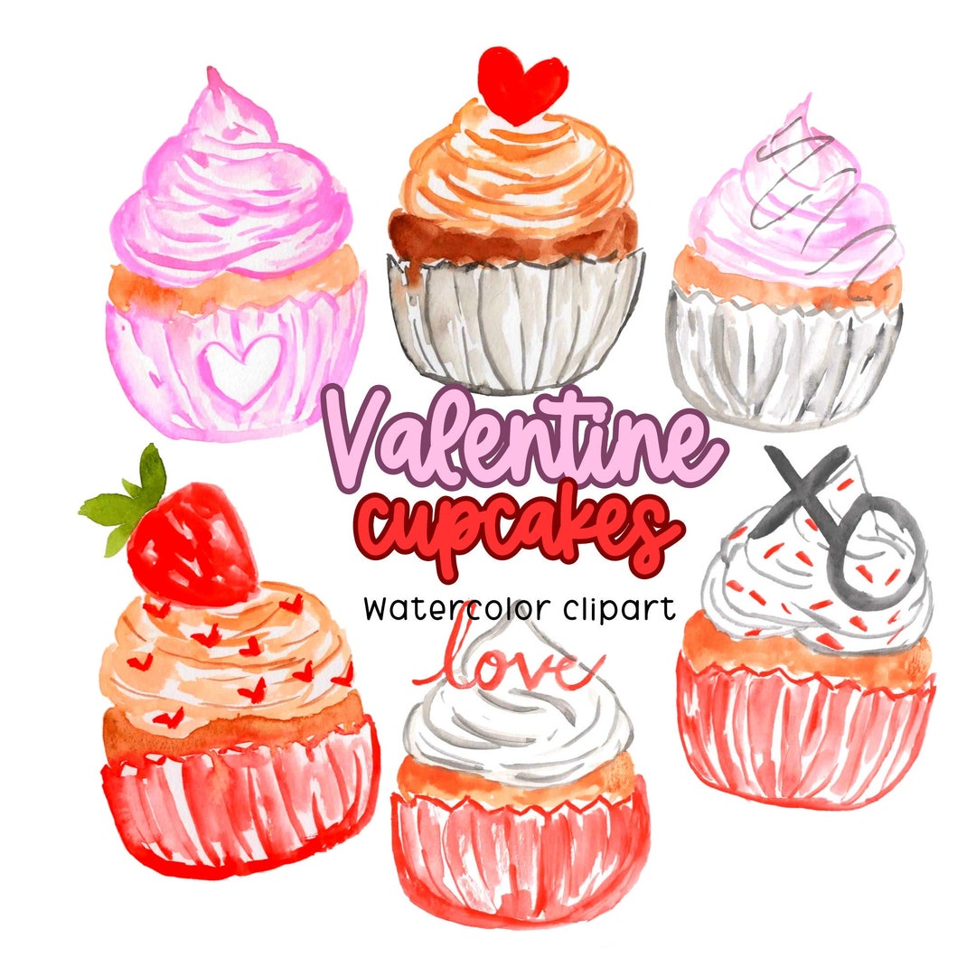 Valentines Clip Art Valentines Day Cupcake Clipart Food Confection ...