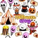 Watercolor Clipart, Kawaii Halloween Candy, Chocolate Bar, Candy Corn ...