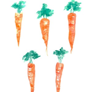 Easter Clipart - Watercolor Vegetable Carrot Graphics - Instant ...