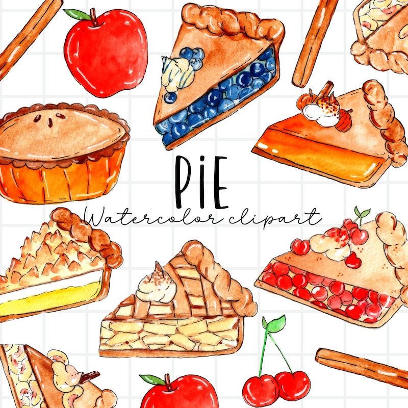 Apple Pie Watercolor - Etsy