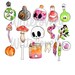 Watercolor Halloween Potion Crafting Clipart, Spooky Magic Potion ...