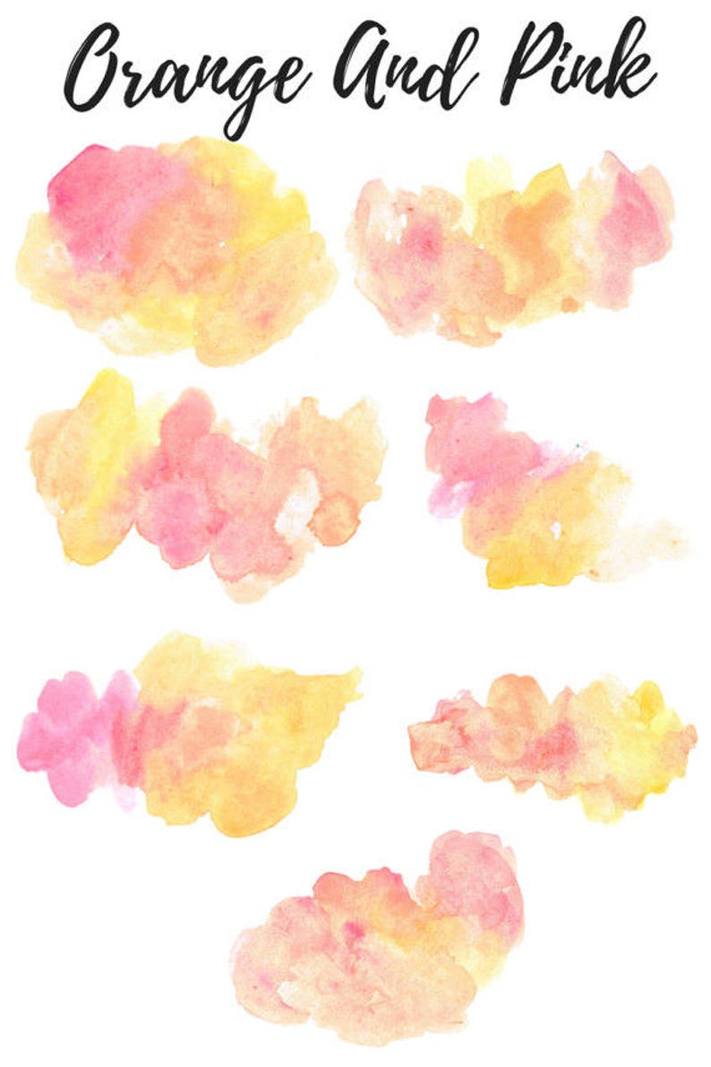Large Watercolor Splash Clipart Bundle, Brush Stroke, Watercolor Blob ...