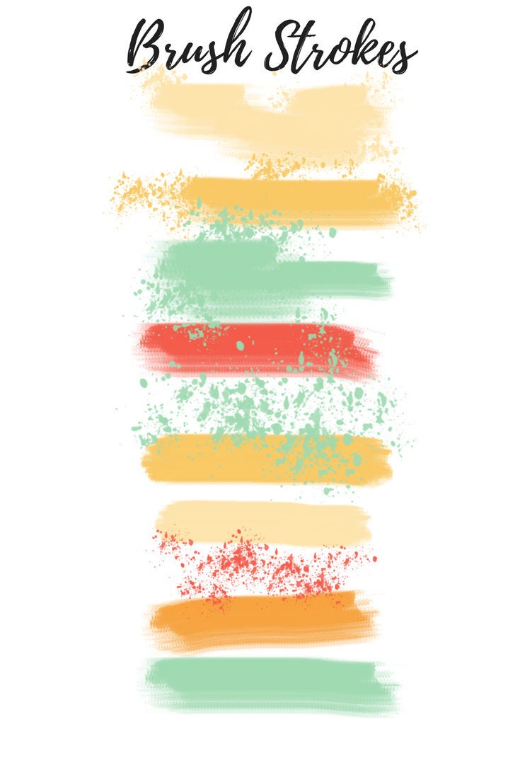 Paint Blobs Clip Art Brush Stroke Clip Art Ink Splatter - Etsy