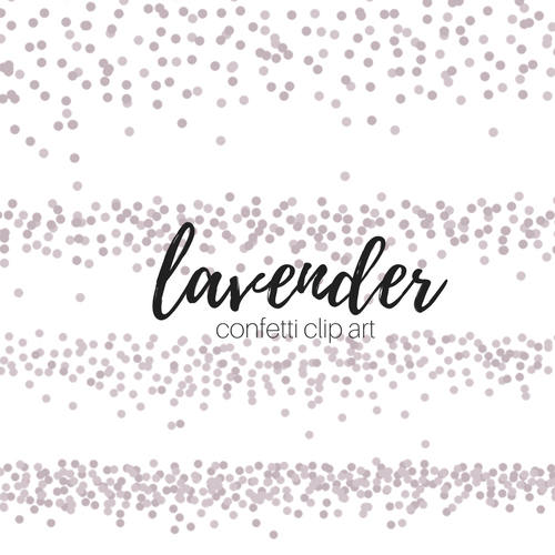 Confetti Clip Art - Confetti Border Clip Art - Lavender Confetti ...