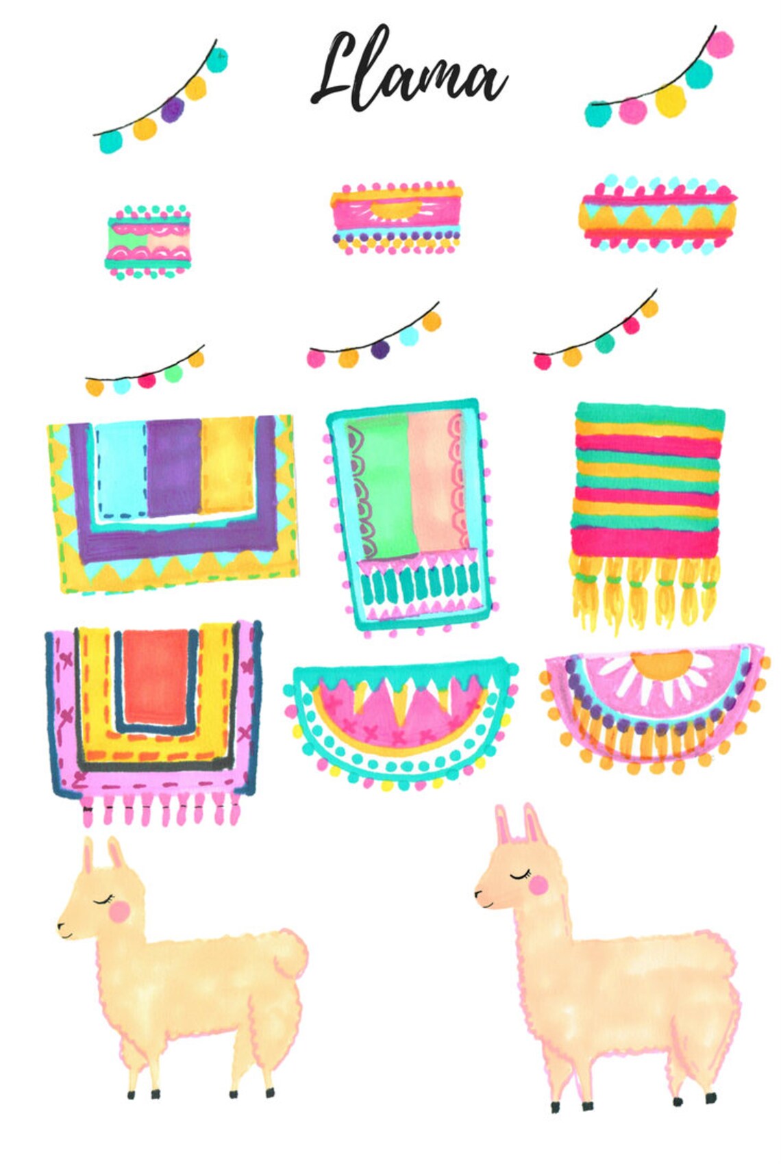 Llama Clip Art Animal Clip Art Cute Clip Art Hand Drawn - Etsy Canada