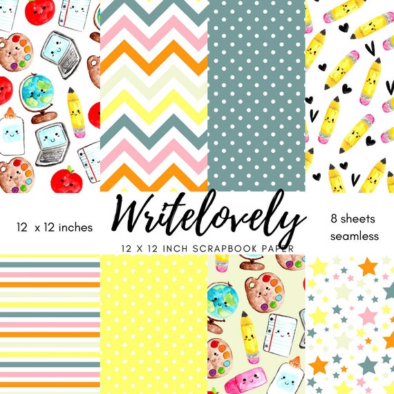 Back To School Scrapbook Paper