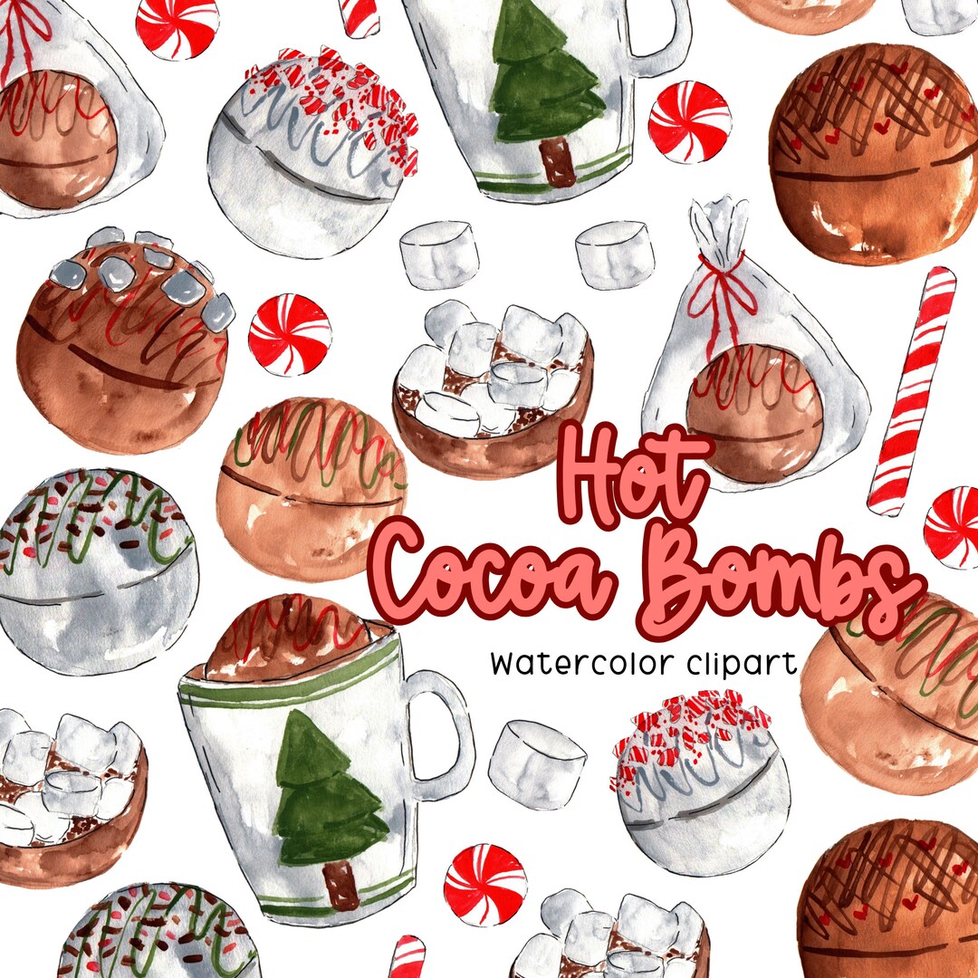 Hot Chocolate Bomb Clip Art - Christmas Clipart -hot Coco Bomb ...
