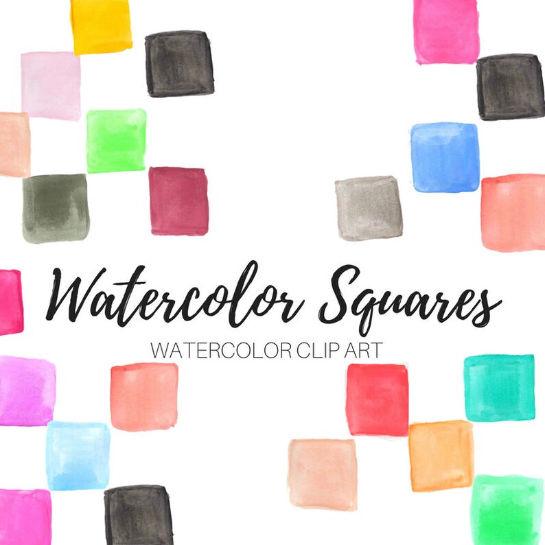 Watercolor Clip Art Shape Clip Art Watercolor Shapes - Etsy