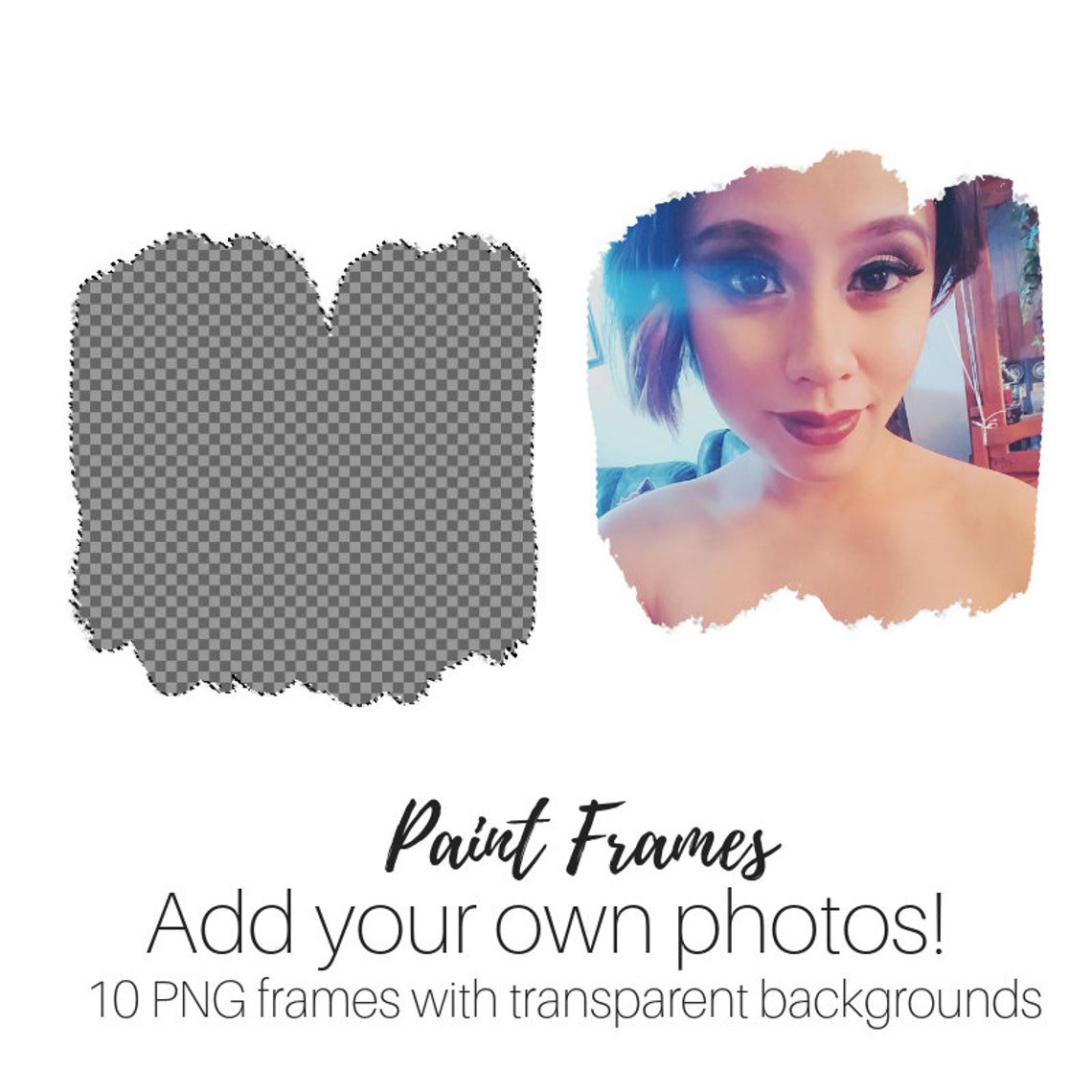 Abstract Frame Photo Overlay Frame Clipart Digital | Etsy