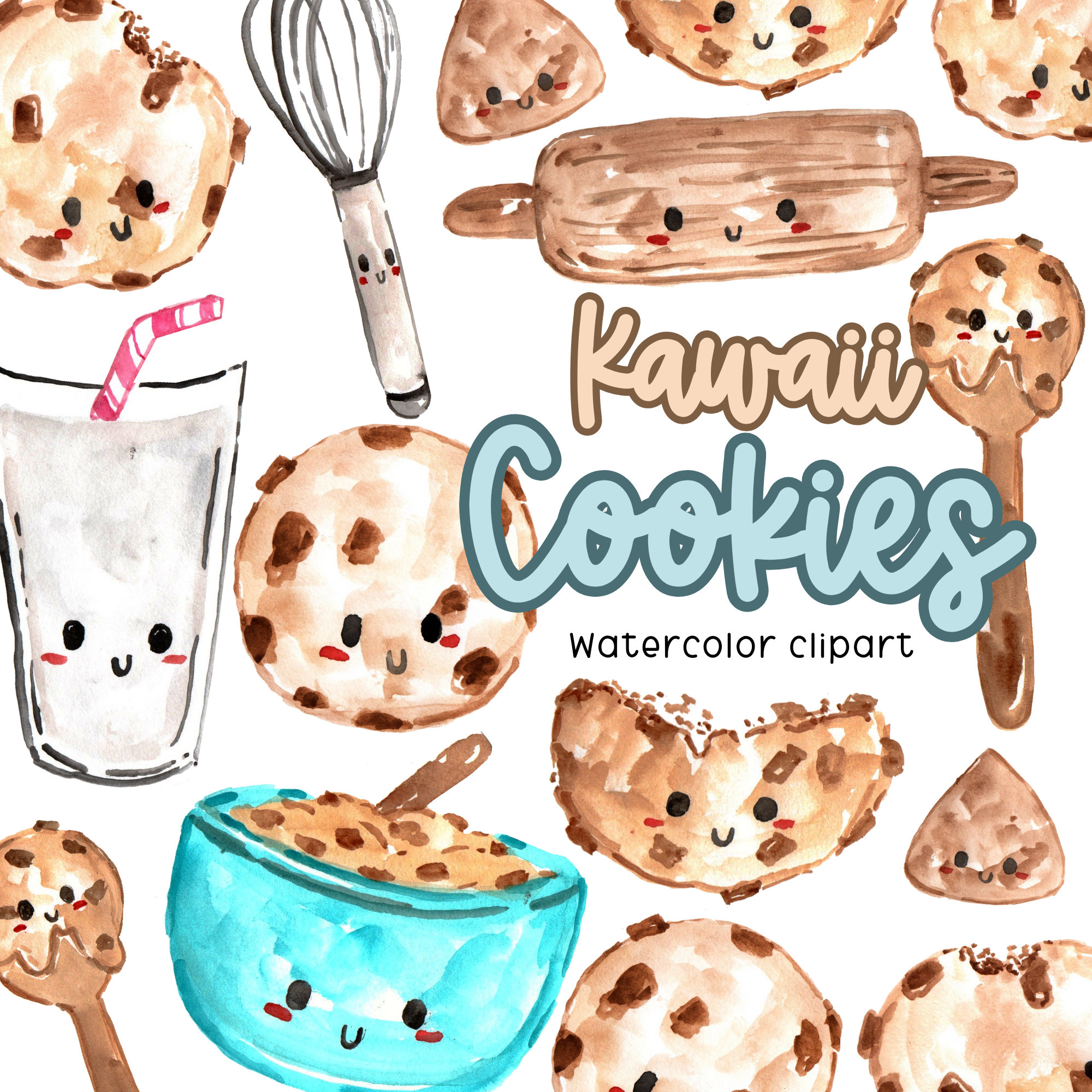 Cute Cookies And Milk