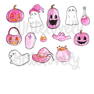 Pink Halloween Clipart, Pastel Goth Png, Halloween Graphic, Cute Goth ...