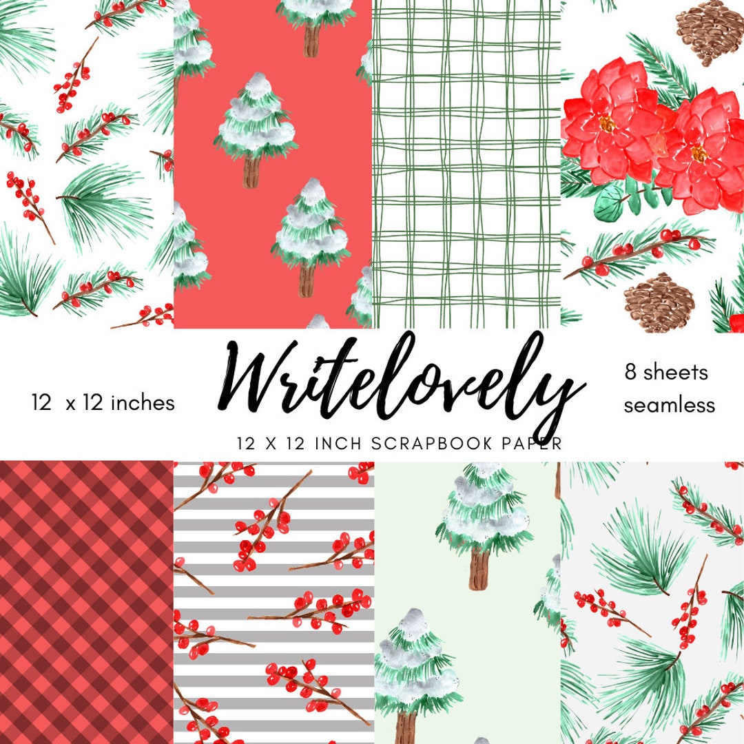 Seamless Christmas Scrapbook Paper - Hot Chocolate Digital Paper ...